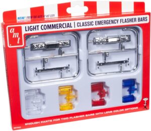 amt parts packs - classic emergency flasher parts pack (works with many 1:25 dragster and custom car kits) (amtpp032)