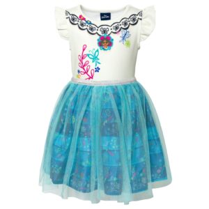 disney encanto mirabel little girls cosplay tulle sleeveless dress mirabel 6-6x