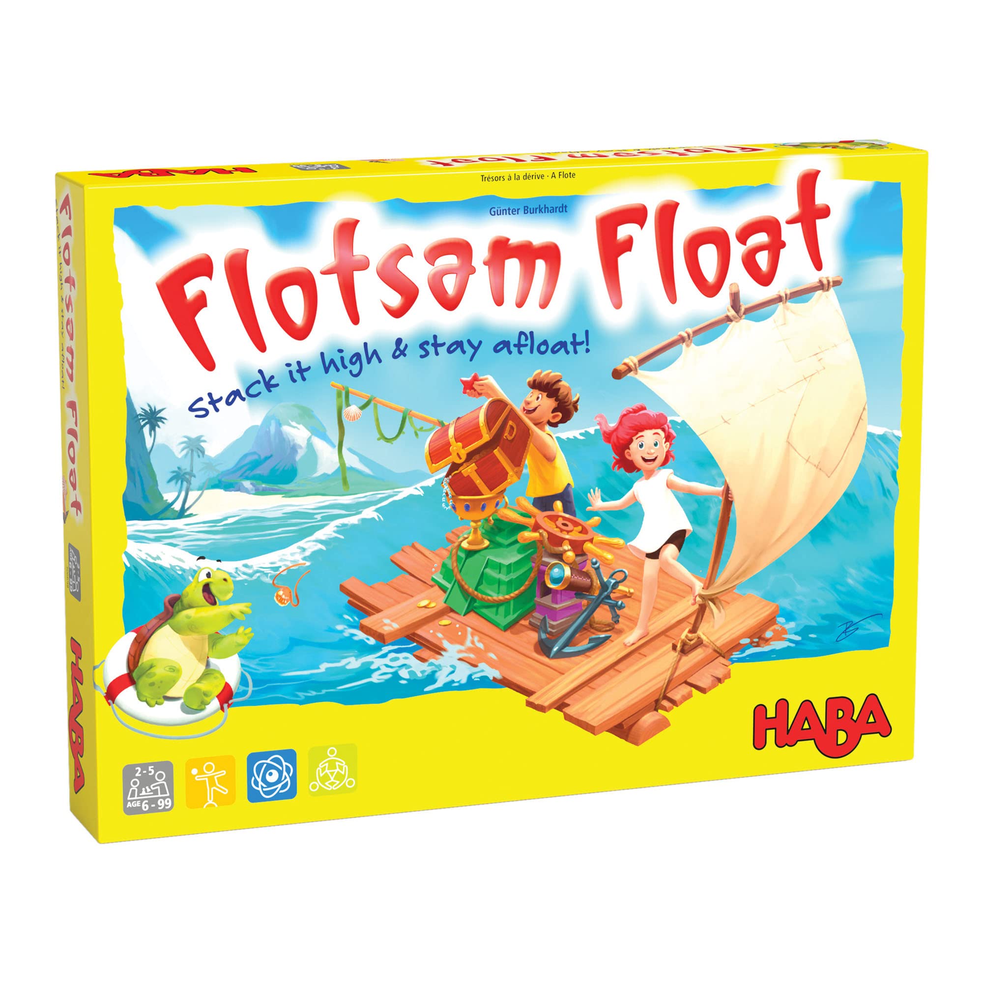 HABA Flotsam Float - Island Hopping, Wreckage Piling Stacking and Balancing Game for Ages 6+ (Made in Germany)