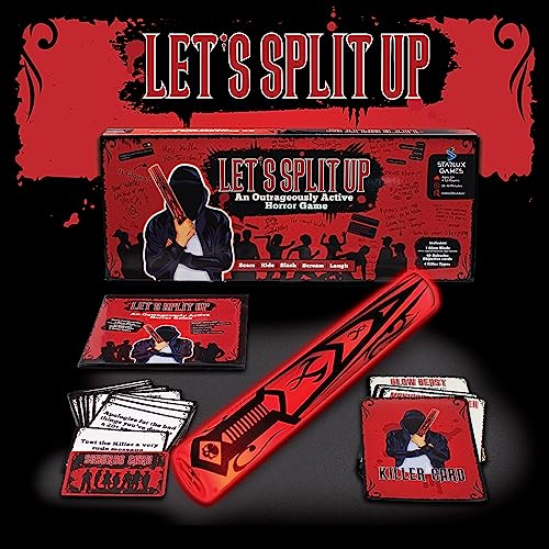 Let's Split Up - an Outrageous Horror Spoof Game | Ages 12+, 4-12 Players | Halloween Games for Teens | Horror Board Games Alternative | Outdoor Games | Teen Boys Gift Ideas | Pulse-Pounding Thrills!