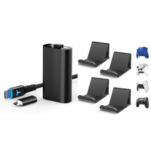 6amlifestyle 4 pack controller holder stand built in anti-slip pads and rechargeable controller battery pack for xbox series x|s, xbox one