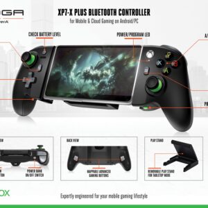 PowerA MOGA XP7-X Plus Bluetooth Video Game Controller for Android and PC, Telescoping Gamepad, Mobile Gaming