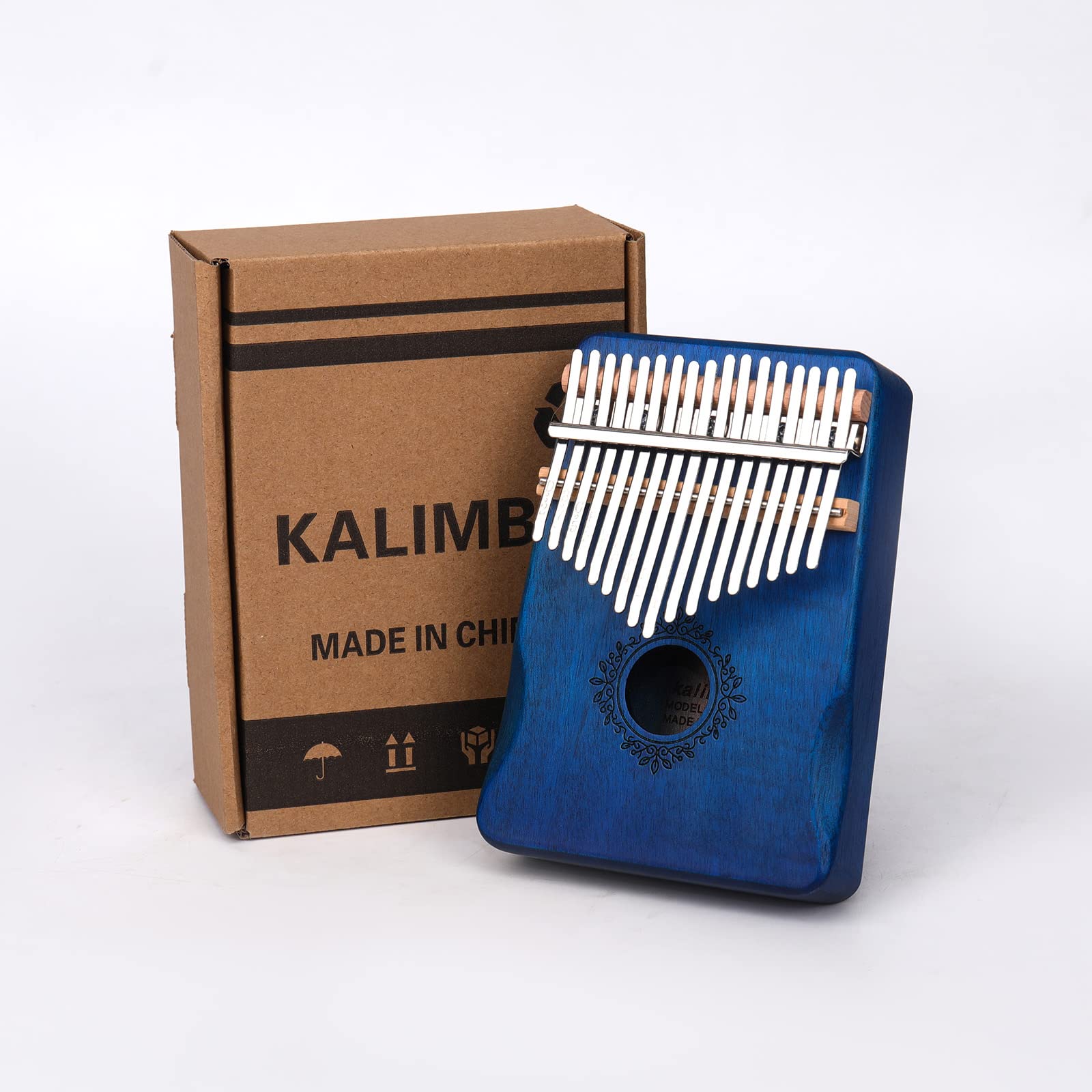 POKHDYE Sky blue Kalin bassist beginner's hand m-finger piano mahogany beginner's 17 tone children's instrument FDS2 0