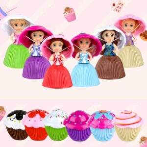 Christoy Beautiful Cake Doll Toy Surprise Cupcake Princess Doll Toys for Children Kid Transformed Scented Girls Funny Game Gift (6PCS)…