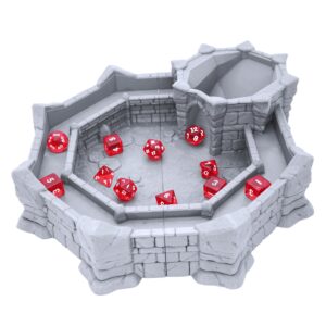 EnderToys Dice Arena by Makers Anvil, 3D Printed Tabletop RPG Scenery and Wargame Terrain 28mm Miniatures