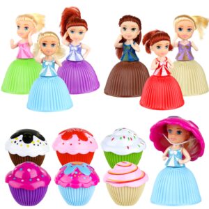 christoy beautiful cake doll toy surprise cupcake princess doll toys for children kid transformed scented girls funny game gift (6pcs)…