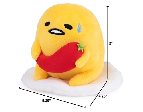 GUND Sanrio Gudetama The Lazy Egg Stuffed Animal, Spicy Gudetama Plush Toy for Ages 1 and Up, 5”