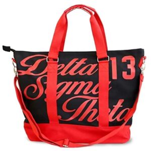 Delta Sigma Theta Canvas Bag Black