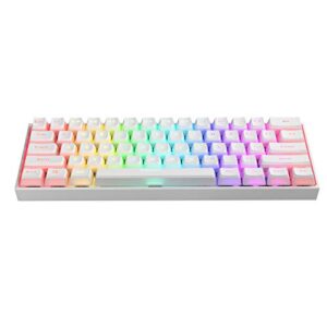 pk61 61 key yellow switchs usb wired waterproof backlit game mechanical keyboard dy7