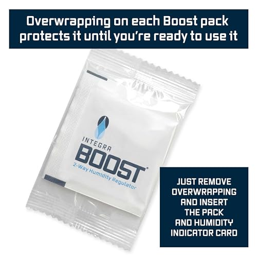 Integra Boost 2-Way Humidity Control Pack - Preserve Flavor & Control Humidity at 62% RH - Moisture Absorber for Herbs, Spices & More - 4 Gram (Pack of 20)