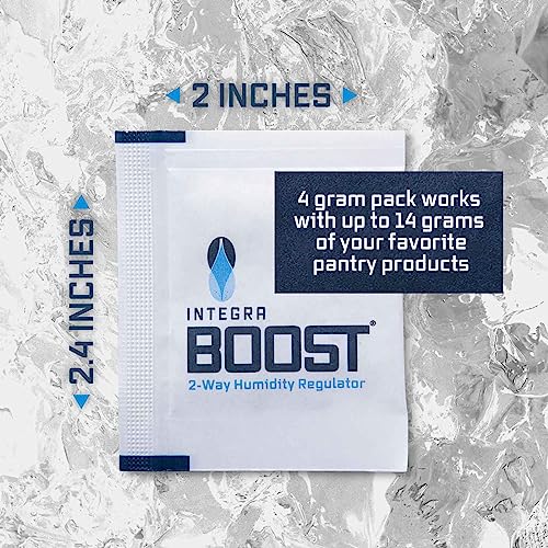 Integra Boost 2-Way Humidity Control Pack - Preserve Flavor & Control Humidity at 62% RH - Moisture Absorber for Herbs, Spices & More - 4 Gram (Pack of 20)