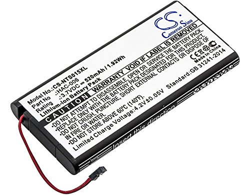 Replacement Battery for HAC-015, HAC-016, HAC-A-JCL-C0, HAC-A-JCR-C0, Switch Controller HAC-006, HAC-BPJPA-C0 520mAh Li-ion