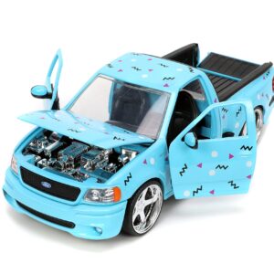 Jada Toys I Love The 90’s 1:24 1999 Ford F150 SVT Lightning Die-cast Car, Toys for Kids and Adults, Sky Blue (26136)