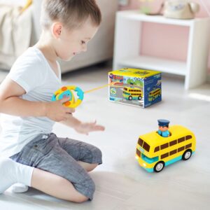 TOY Life Remote Control Cars for Toddlers Boys Girls 3-5 4-7, Toddler RC Car Toys Gifts for 2 Year Old Boys, Kids Baby Remote Control Bus Toy, School Bus Toys for Toddlers Kids 1-3, Race Car Toys