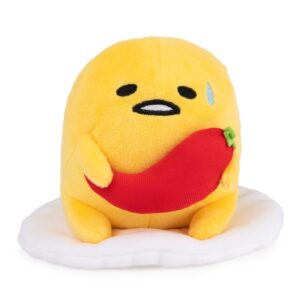 gund sanrio gudetama the lazy egg stuffed animal, spicy gudetama plush toy for ages 1 and up, 5”