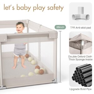 Baby Playpen,Playpen for Babies and Toddlers, Play Pen for Kids, Play Pen for Babies and Toddlers (47 * 47 inch playpen Without mat)