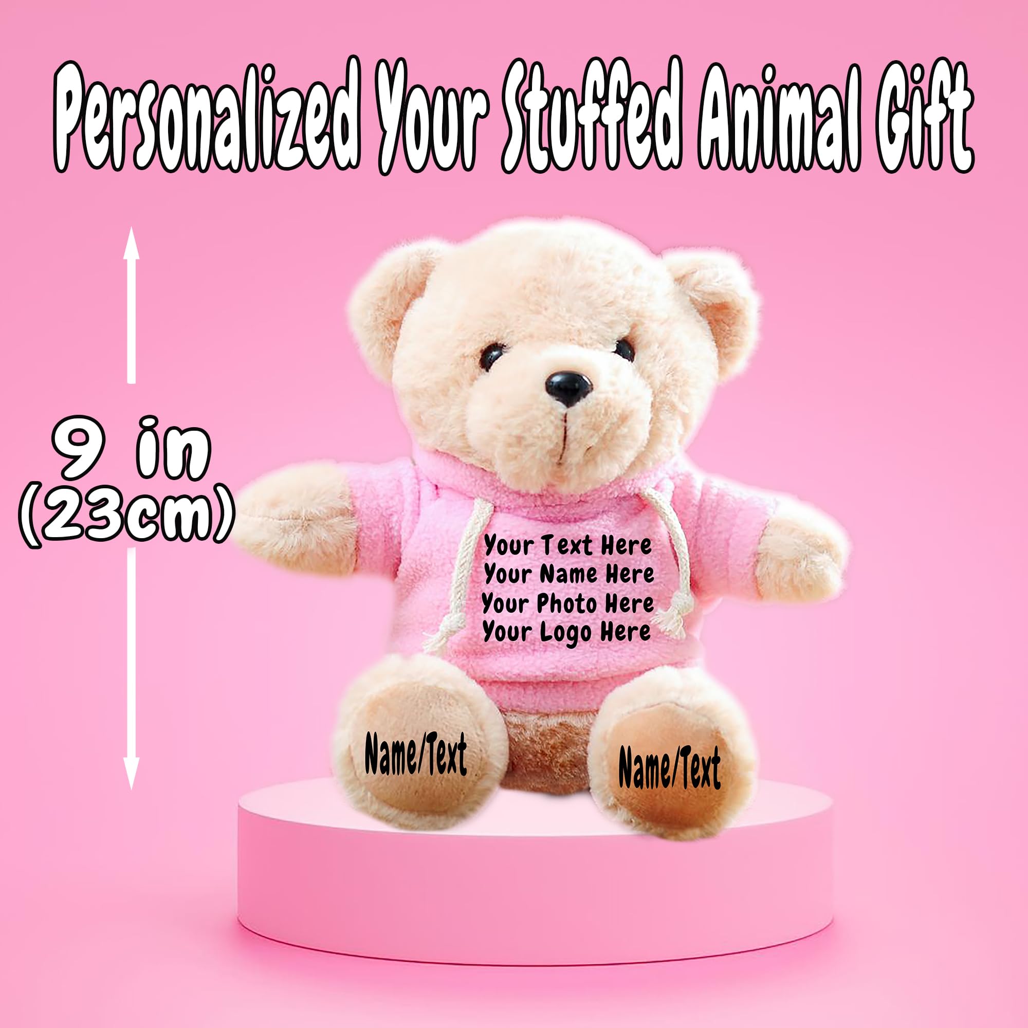 Personalized Stuffed Animals for Her Him Get Well Soon Encouragement Teddy Bear Customized Plush Birthday Wedding Anniversary Festival Gift