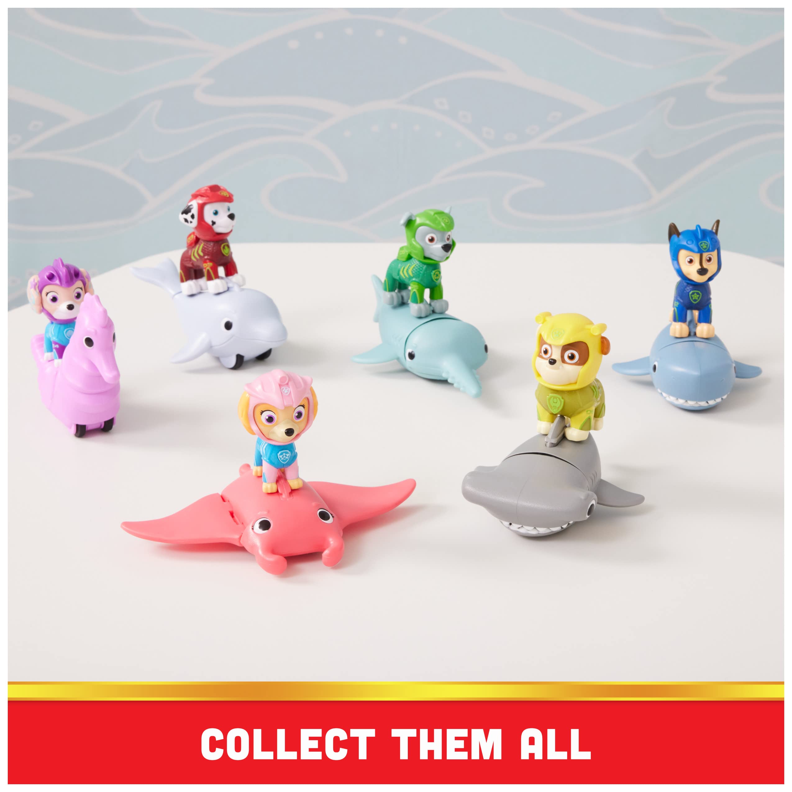 Paw Patrol, Aqua Pups Rubble and Hammerhead Action Figures Set, Kids Toys for Ages 3 and up