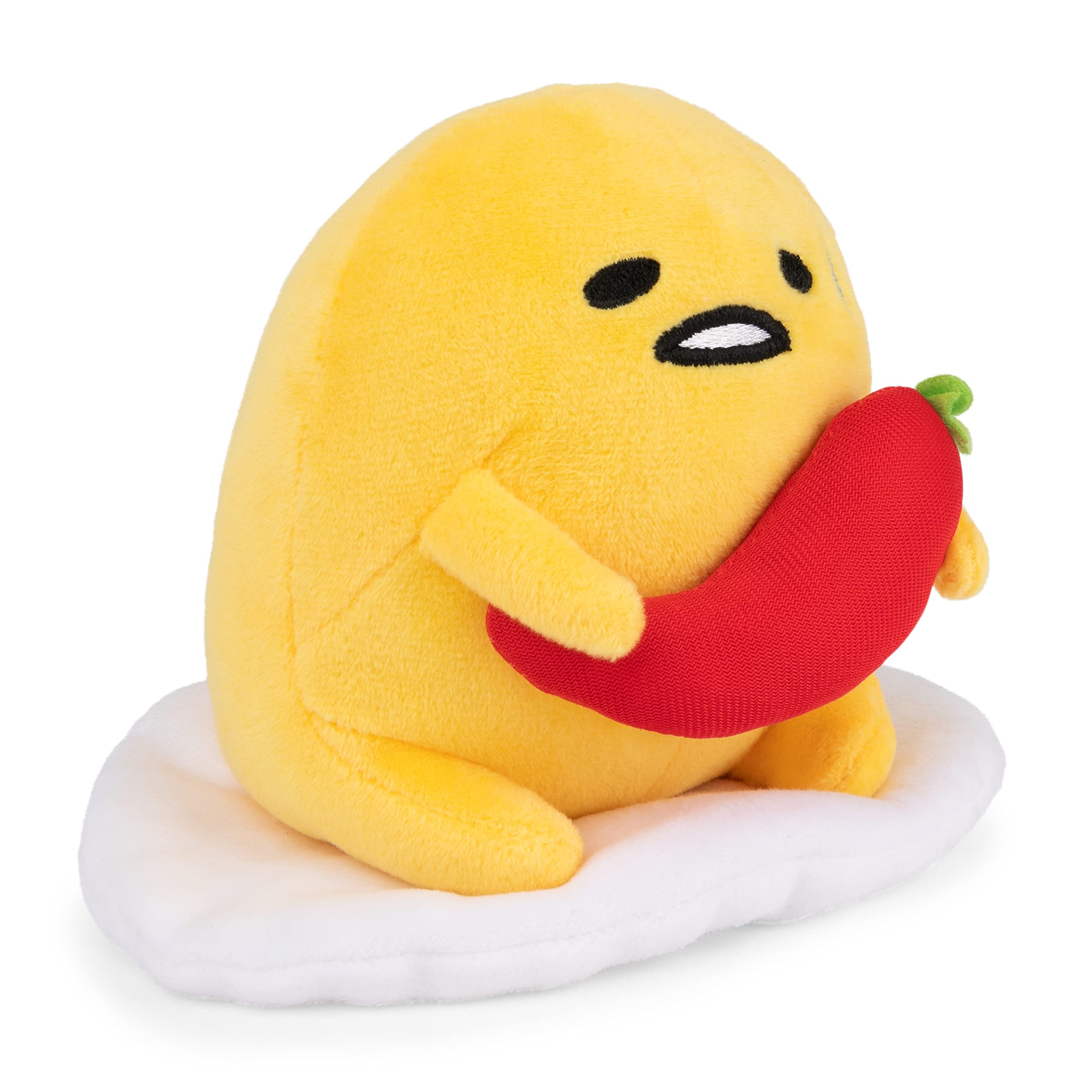 GUND Sanrio Gudetama The Lazy Egg Stuffed Animal, Spicy Gudetama Plush Toy for Ages 1 and Up, 5”