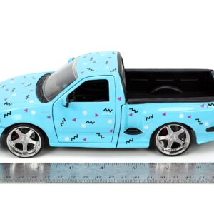 Jada Toys I Love The 90’s 1:24 1999 Ford F150 SVT Lightning Die-cast Car, Toys for Kids and Adults, Sky Blue (26136)