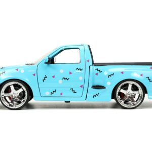 Jada Toys I Love The 90’s 1:24 1999 Ford F150 SVT Lightning Die-cast Car, Toys for Kids and Adults, Sky Blue (26136)