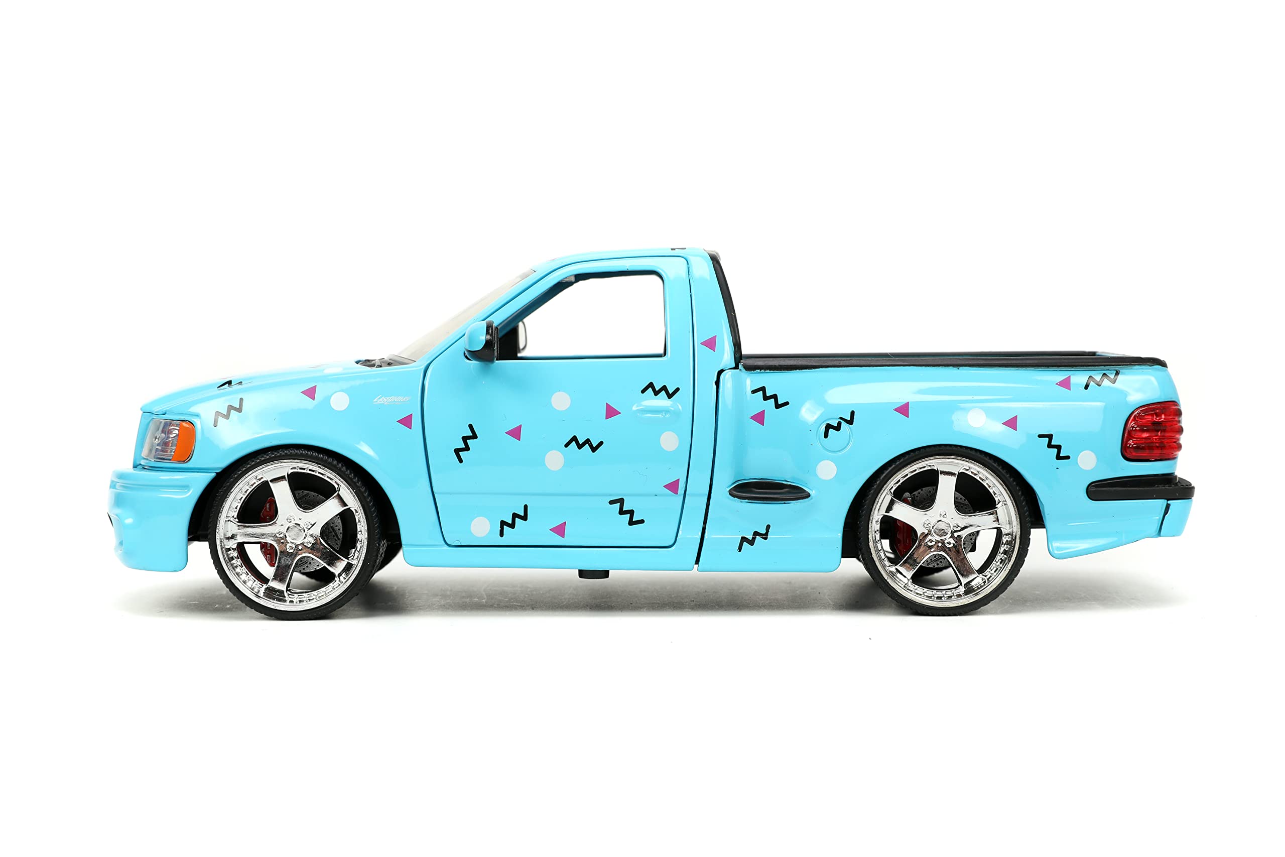 Jada Toys I Love The 90’s 1:24 1999 Ford F150 SVT Lightning Die-cast Car, Toys for Kids and Adults, Sky Blue (26136)