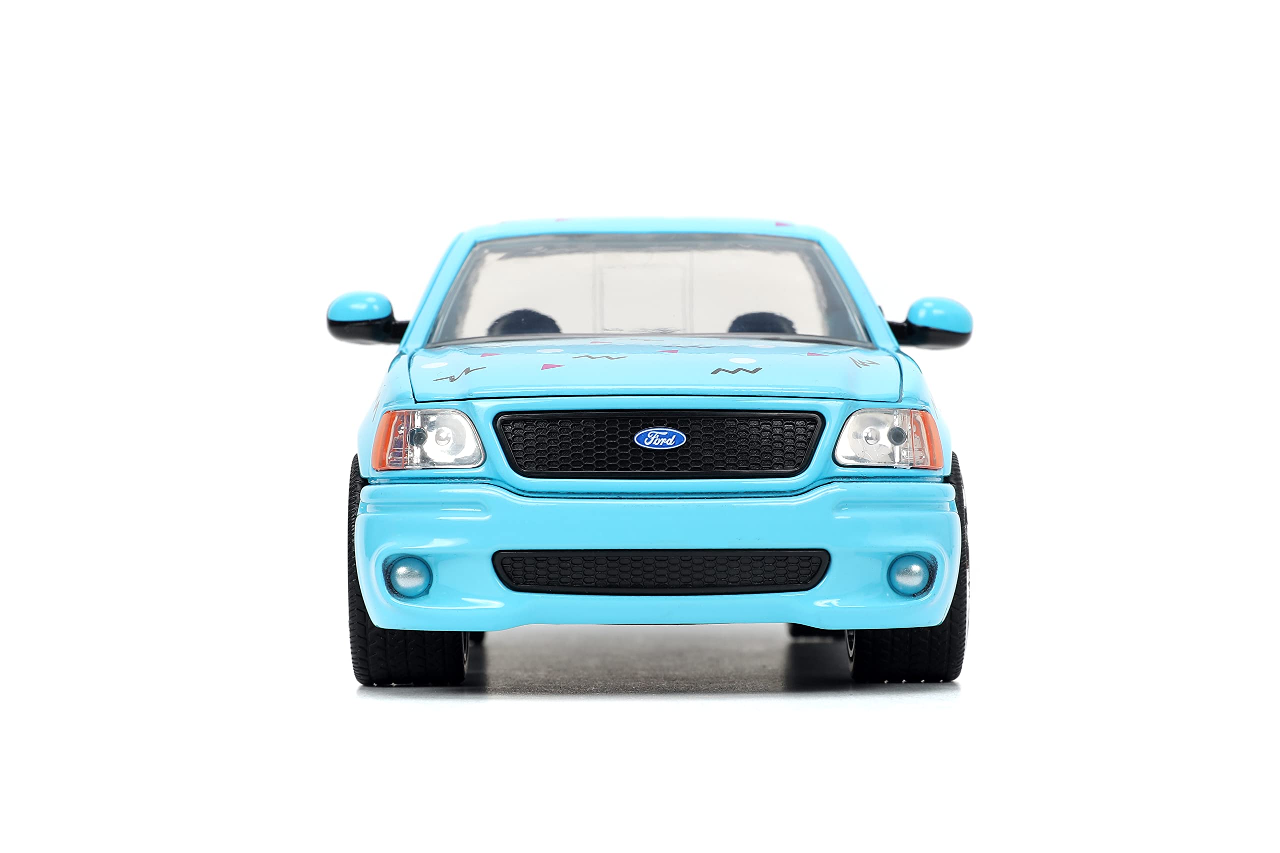 Jada Toys I Love The 90’s 1:24 1999 Ford F150 SVT Lightning Die-cast Car, Toys for Kids and Adults, Sky Blue (26136)