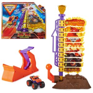 monster jam el toro loco big air challenge playset with exclusive monster truck, over 20-inch tall, 1:64 scale, kids toys for boys ages 3 and up