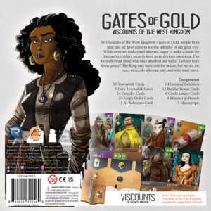 Renegade Game Studios Viscounts of The West Kingdom: Gates of Gold Expansion - Strategy Board Game, Ages 14+