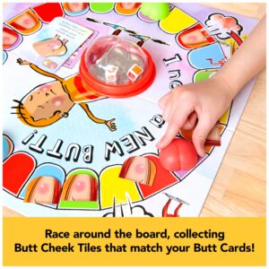 Spin Master Games I Need a New Butt! The Game, Based on The Book with Butt Popper and Butt Cheek Tiles Fun Game for Family Game Night, for Kids Ages 5 and up