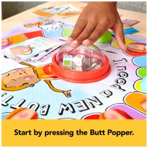 Spin Master Games I Need a New Butt! The Game, Based on The Book with Butt Popper and Butt Cheek Tiles Fun Game for Family Game Night, for Kids Ages 5 and up