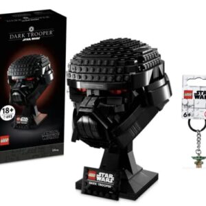 LEGO Star Wars Helmet Bust Building Set Collection + Grogu (Baby Yoda Keychain) Exclusive Bundles (Dark Trooper Helmet + Grogu (Baby Yoda) Keychain)