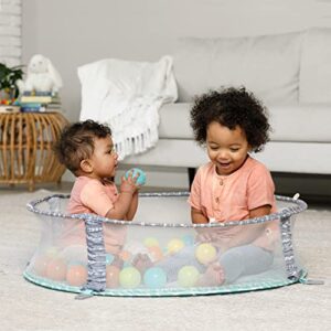 Infantino 4-in-1 Succulent Jumbo Activity Gym & Ball Pit - Combination Activity Gym and Ball Pit for Sensory Exploration and Motor Skill Development for Newborns, Babies and Toddlers