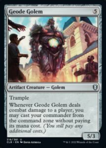 magic: the gathering - geode golem (316) - foil - battle for baldur's gate