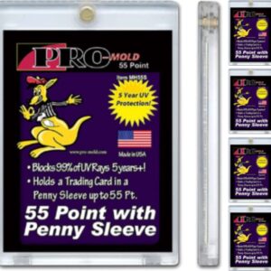 5-Count Pro-Mold 55pt. Magnetic ONE-Touch Card Holders Holds Sleeved Card MH55S