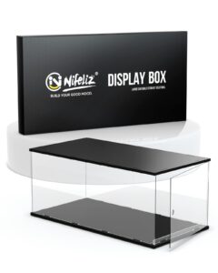 nifeliz acrylic display box for scale 1:8 big model cars, building toy car organizer and storage, gifts for large car model colle ctors (25.2lx13wx10.4h in)