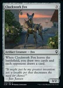 magic the gathering - clockwork fox (308) - foil - battle for baldur's gate