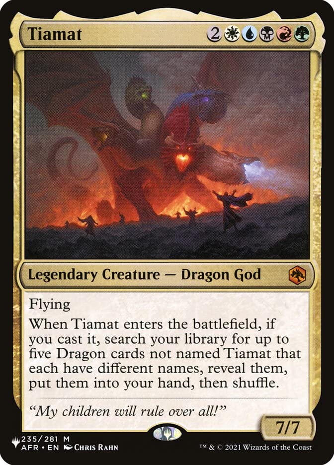 Magic: the Gathering - Tiamat - The List