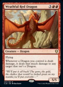 magic: the gathering - wrathful red dragon (207) - battle for baldur's gate