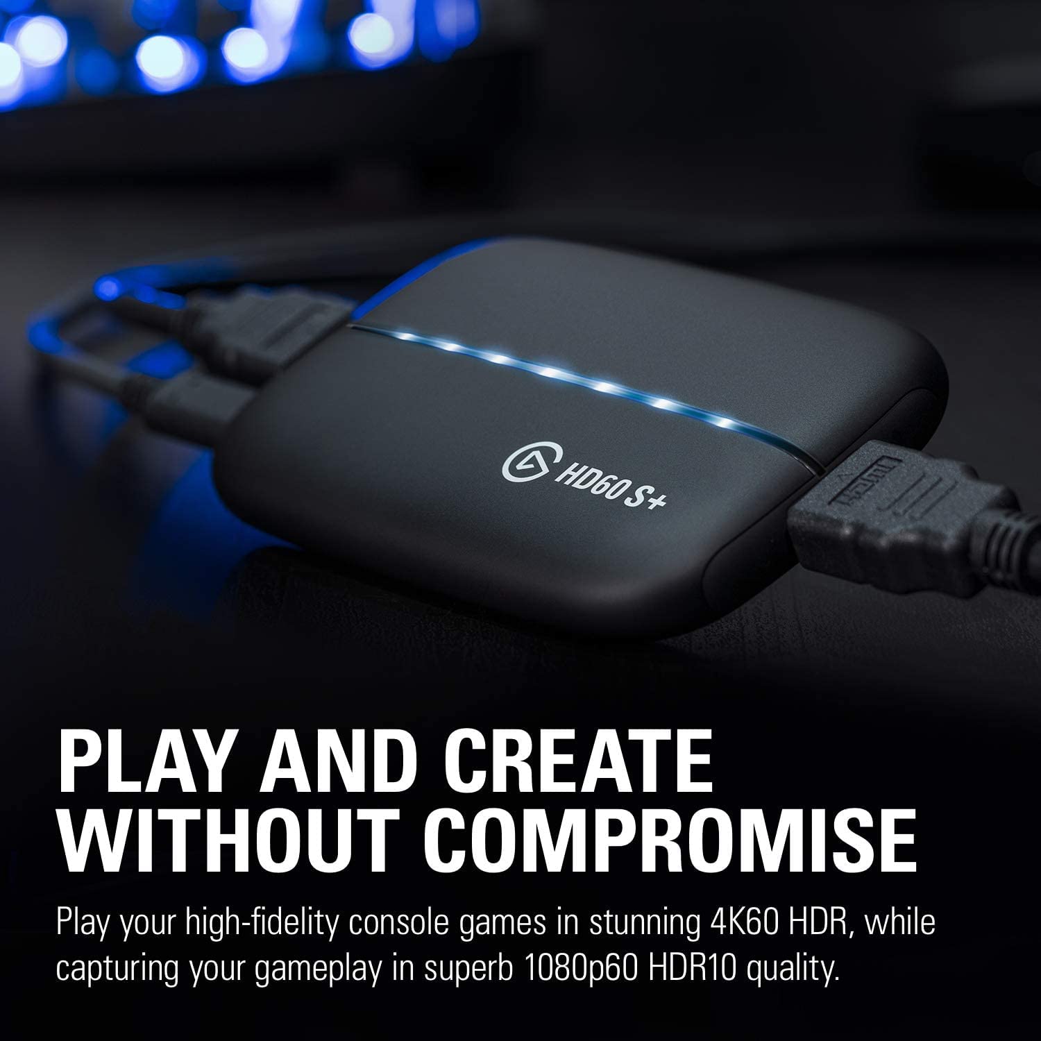 Elgato Capture Card HD60 S+ Plus, Stream and Record in 1080p60 for PS5, PS4/Pro, Xbox Series X/S, Xbox One, PC/Mac (Renewed)