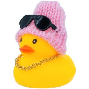 mumyer rubber duck car ornaments duck car dashboard decorations for car dashboard decoration accessories with mini hat swim ring necklace and sunglasses