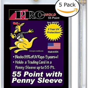 5-Count Pro-Mold 55pt. Magnetic ONE-Touch Card Holders Holds Sleeved Card MH55S