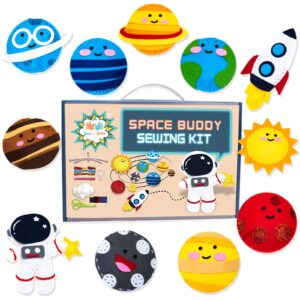 coco&estee solar system sewing kit for kids, make your own stuffed animal kit, kids sewing kit for beginners, embroidery kit for kids, plush crafts for kids