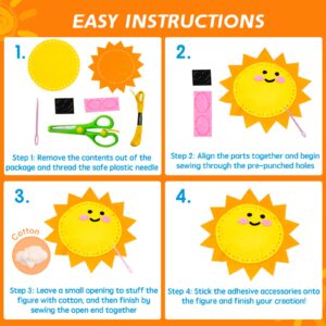 Coco&Estee Solar System Sewing Kit for Kids, Make Your Own Stuffed Animal Kit, Kids Sewing Kit for Beginners, Embroidery Kit for Kids, Plush Crafts for Kids