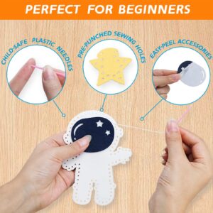 Coco&Estee Solar System Sewing Kit for Kids, Make Your Own Stuffed Animal Kit, Kids Sewing Kit for Beginners, Embroidery Kit for Kids, Plush Crafts for Kids