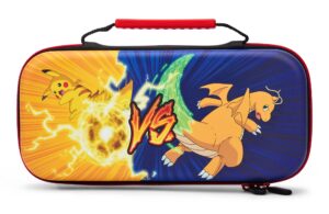 powera protection case for nintendo switch - oled model, nintendo switch and nintendo switch lite - pokémon: pikachu vs. dragonite, protective case, gaming case, console case, accessories, storage, officially licensed