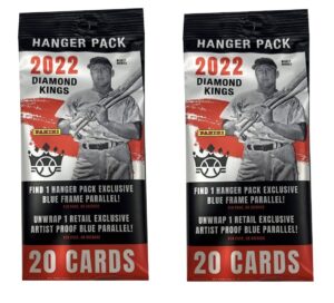 2022 panini diamond kings baseball hanger pack - 2 count - 40 baseball cards total