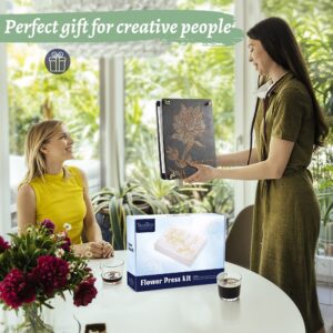 Suziko Large Flower Press with Photo Frame,Plant Pressing Kit for Adults Measures 11.8" x 8.7" 6 Layers, Fast Making Pressed Plant, Great Gift for Mothers Day Gifts