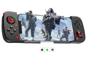 megadream mobile game controller gamepad for iphone ios android pc: works with iphone 15/14/13/12/11/x, ipad, samsung galaxy, tcl, tablet, call of duty, diablo immortal - directly play (black)