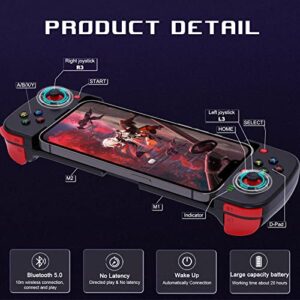 Megadream Mobile Game Controller Gamepad for iPhone iOS Android PC: Works with iPhone 15/14/13/12/11/X, iPad, Samsung Galaxy, TCL, Tablet, Call of Duty, Diablo Immortal - Directly Play (Black)